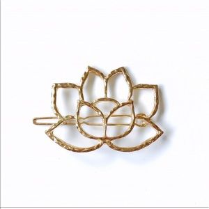 Accessories | Sacred Lotus Hair Pin In Gold | Poshmark